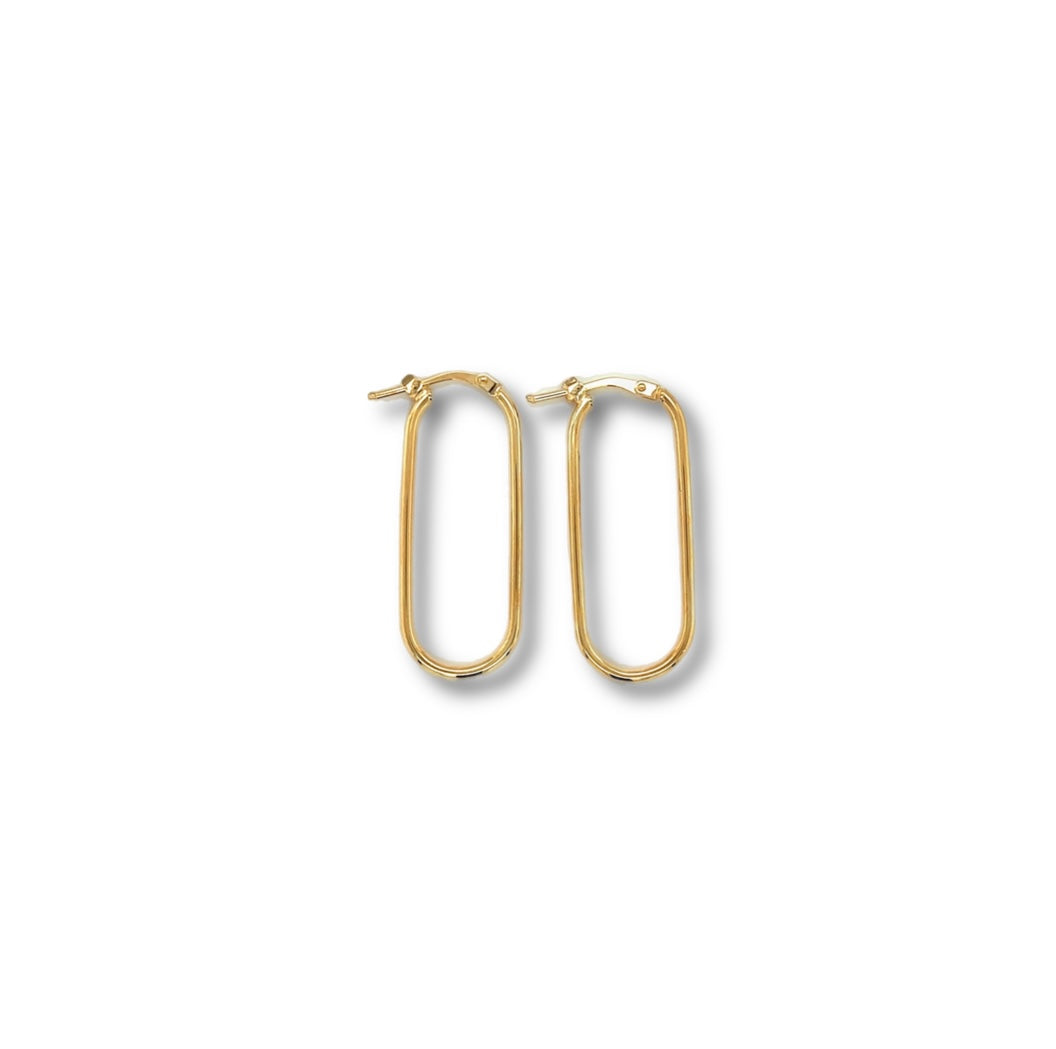 9ct Paperclip Hoops – Leskes Jewellers